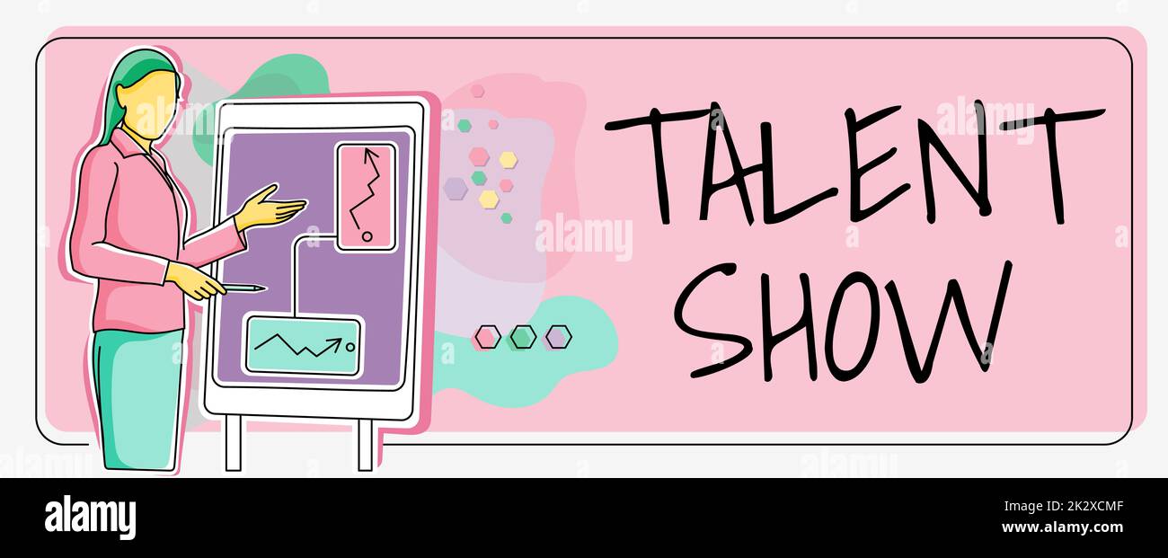 Hand writing sign Talent Show. Business showcase Competition of ...