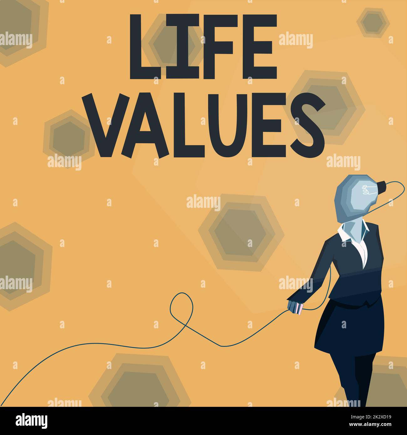 Conceptual display Life Values. Business idea things that you believe ...