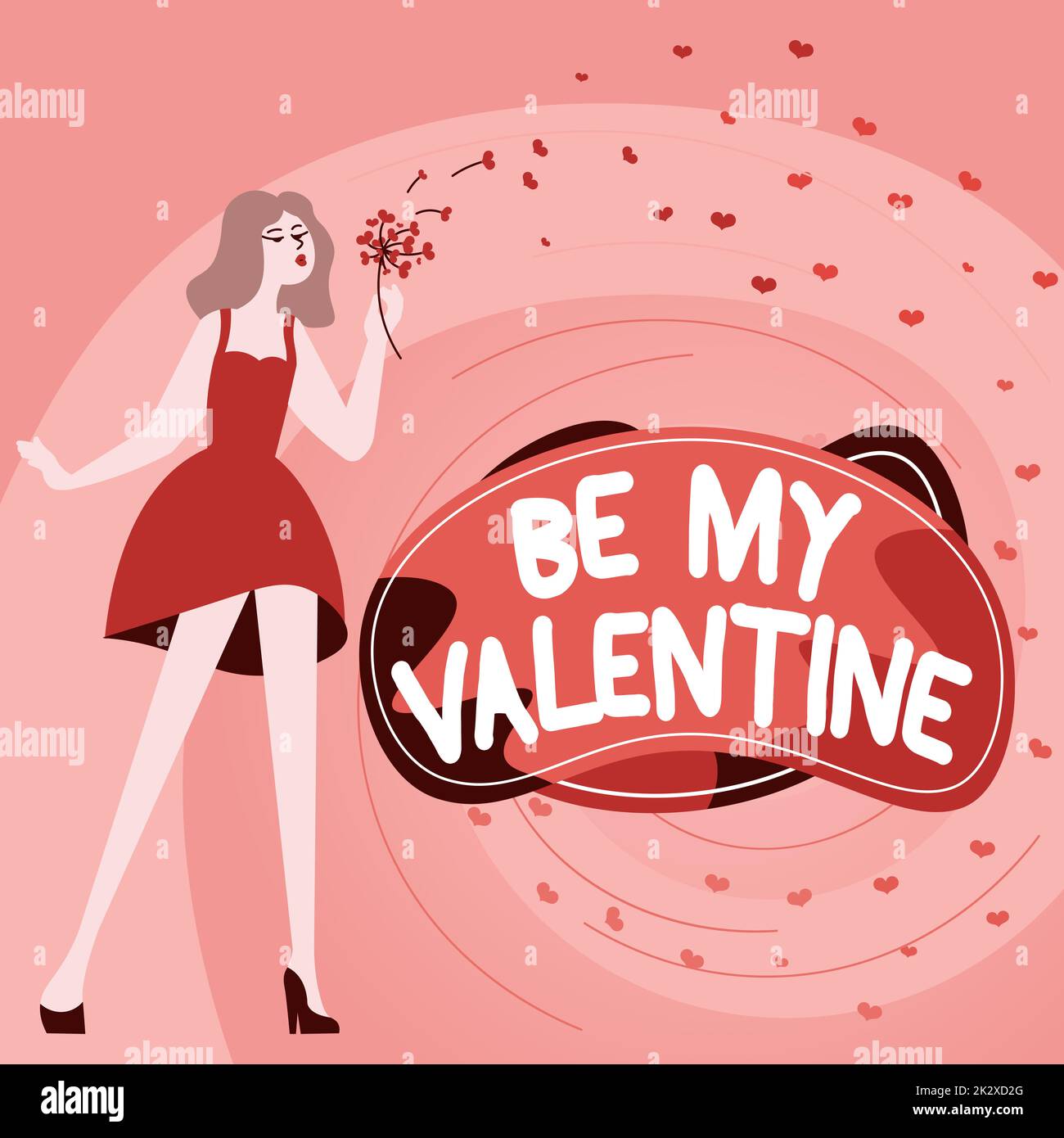 Text caption presenting BE MY VALENTINE. Business idea Asking someone ...