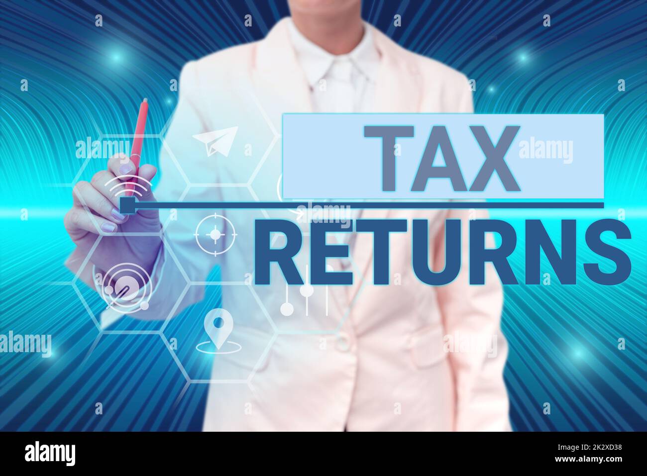 Text showing inspiration Tax Returns. Business showcase Tax payer ...