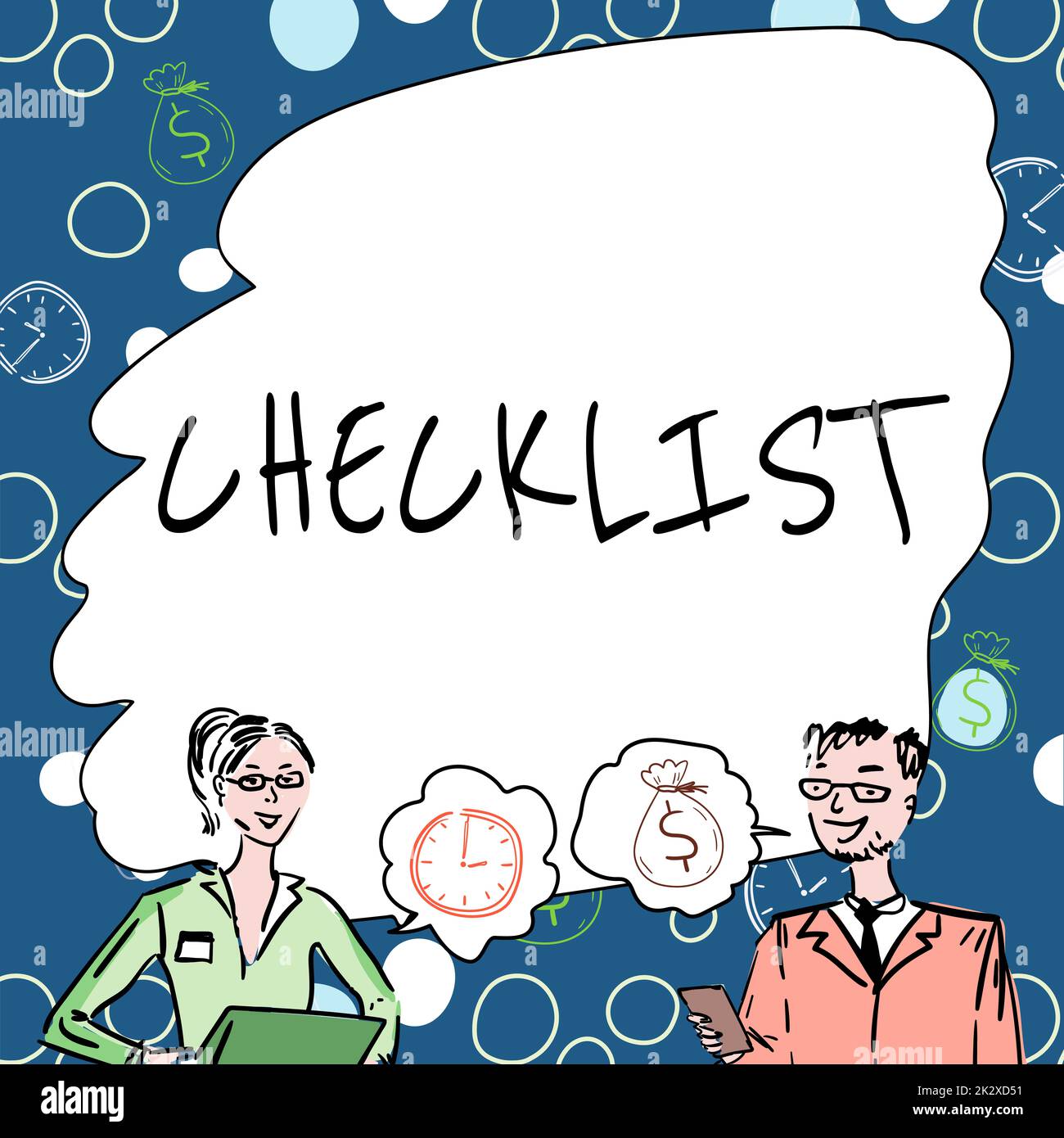 Sign displaying Checklist. Word for List down of the detailed activity ...