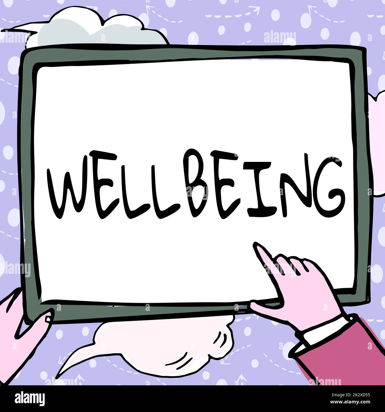 Text sign showing Wellbeing. Word Written on A good or satisfactory ...