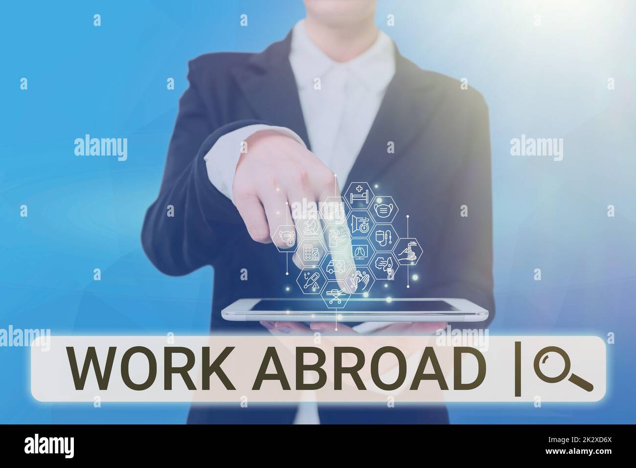 Sign displaying Work Abroad. Conceptual photo Immersed in a foreign ...