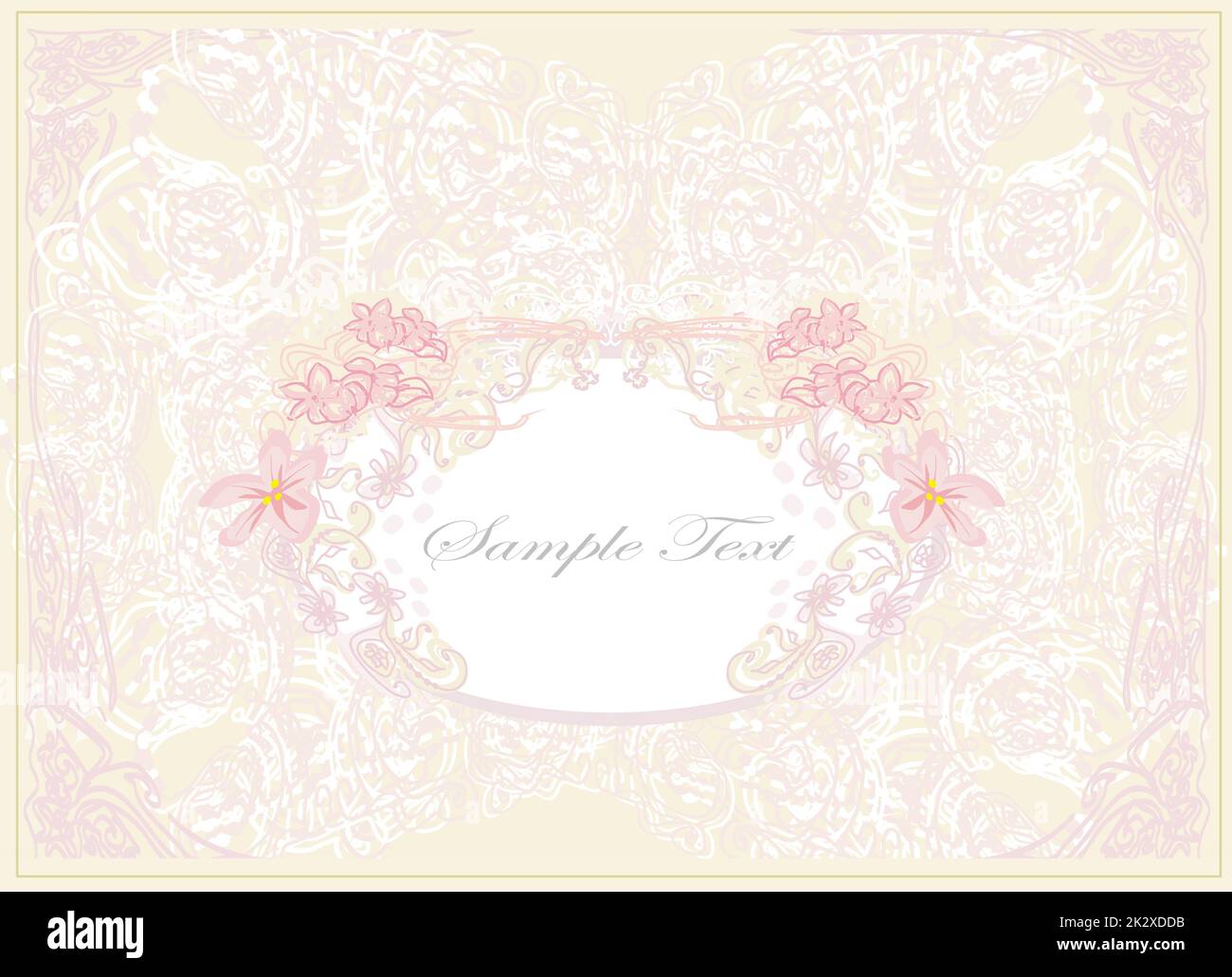vintage floral frame Stock Photo - Alamy