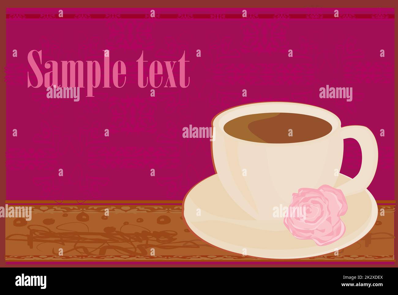 Cup of coffee with abstract design elements. Vector illustration Stock ...