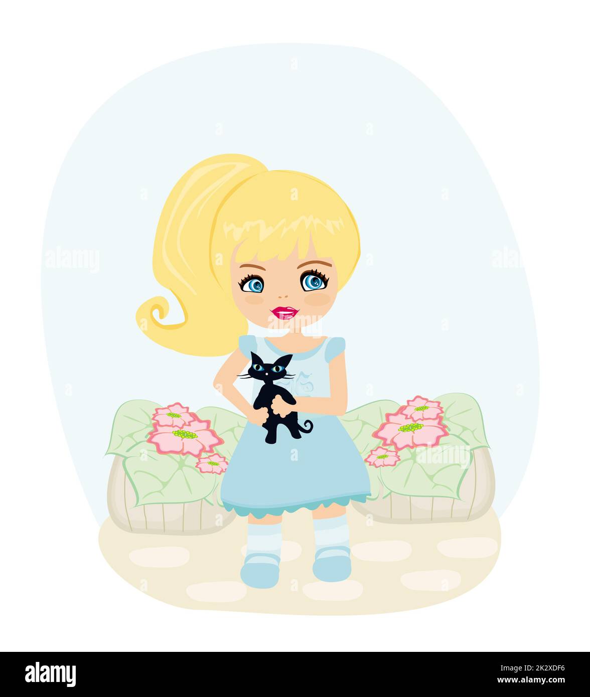 Cute girl cat face Cut Out Stock Images & Pictures - Alamy