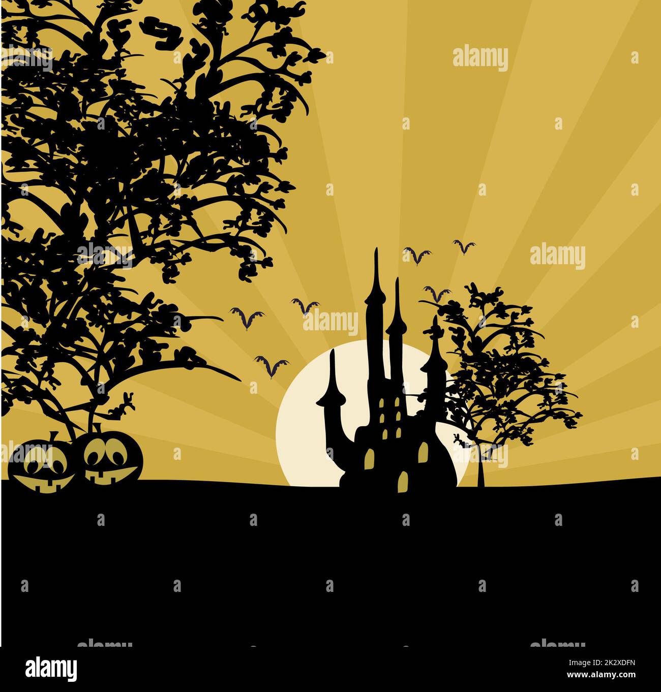 Halloween background with haunted house Stock Photo - Alamy