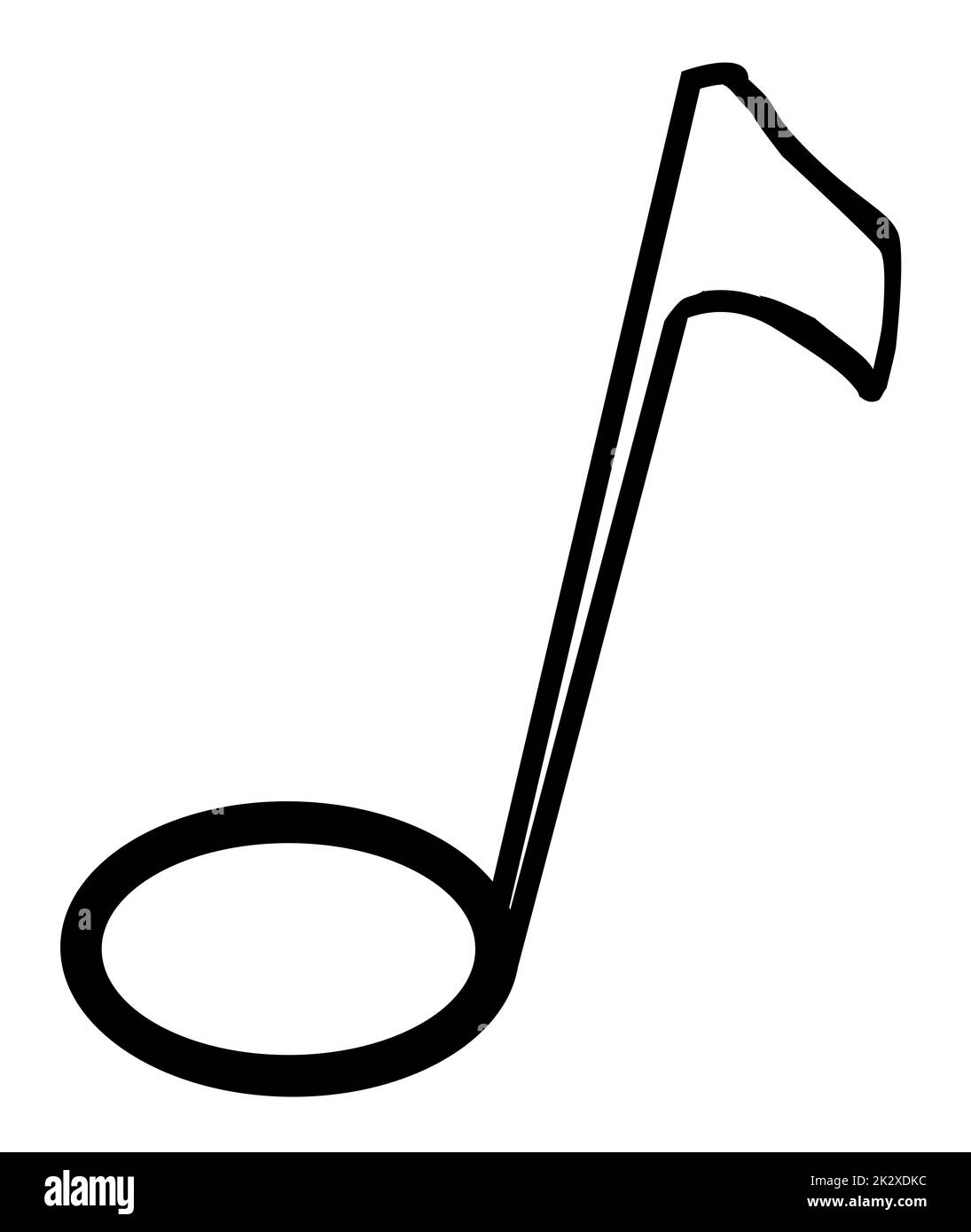 Quaver Note Abstract Outline Stock Photo - Alamy