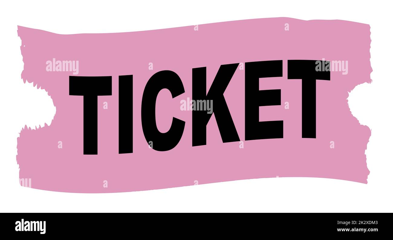 Pink ticket hi-res stock photography and images - Alamy