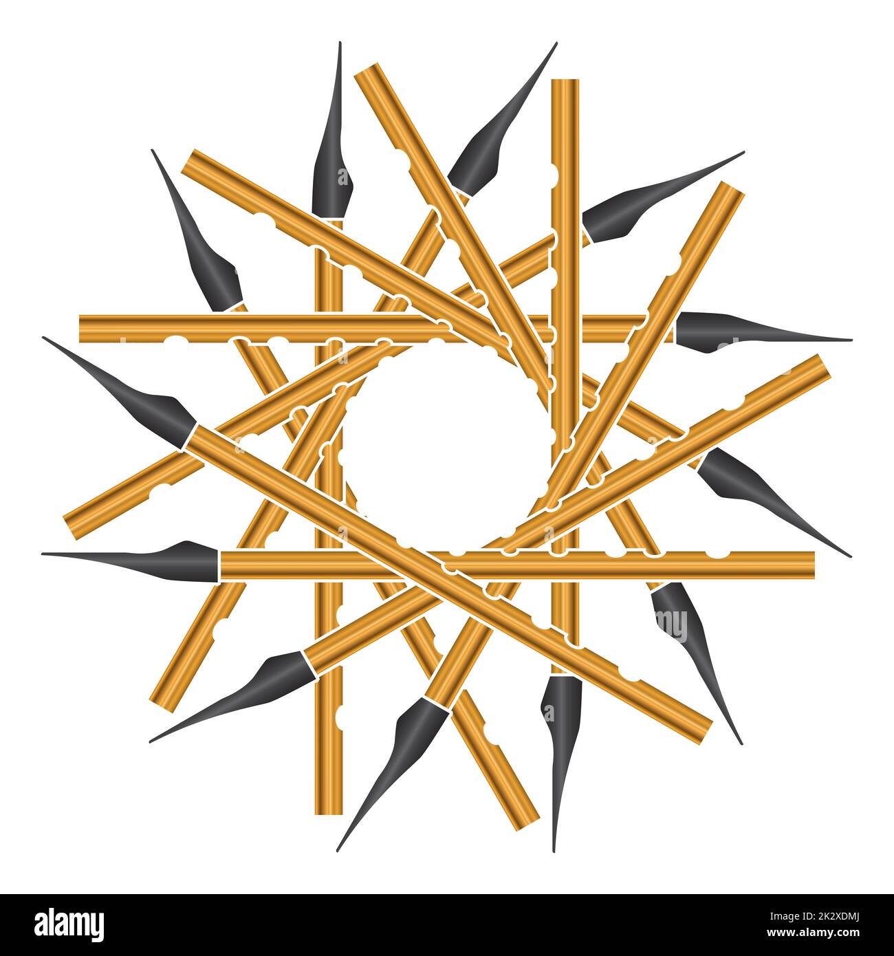 Penny Tin Irish Whistle Circle Stock Photo - Alamy