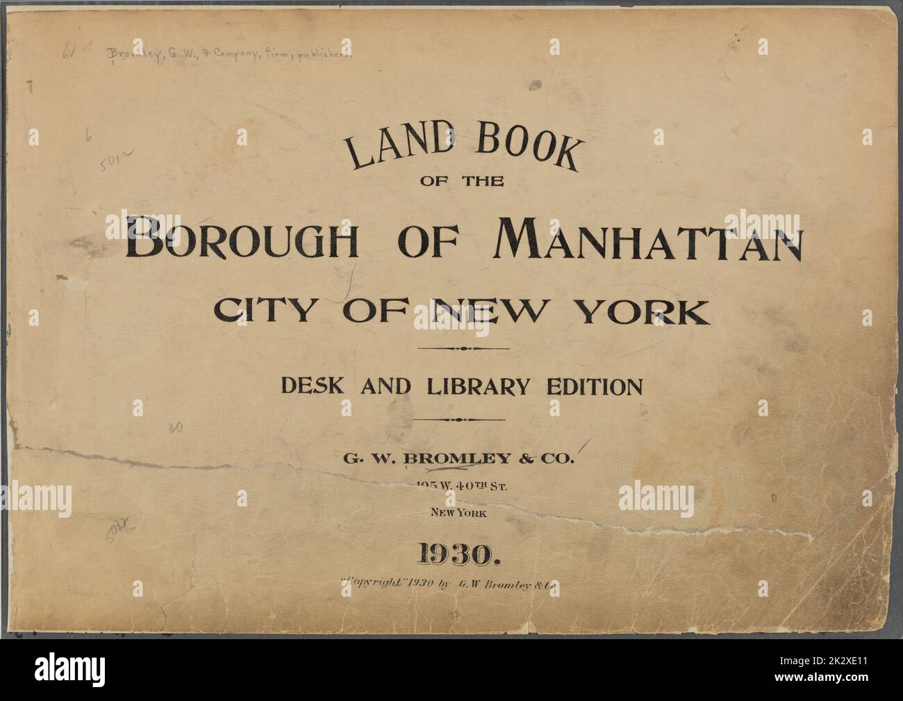 Manhattan map 1930 hi-res stock photography and images - Alamy