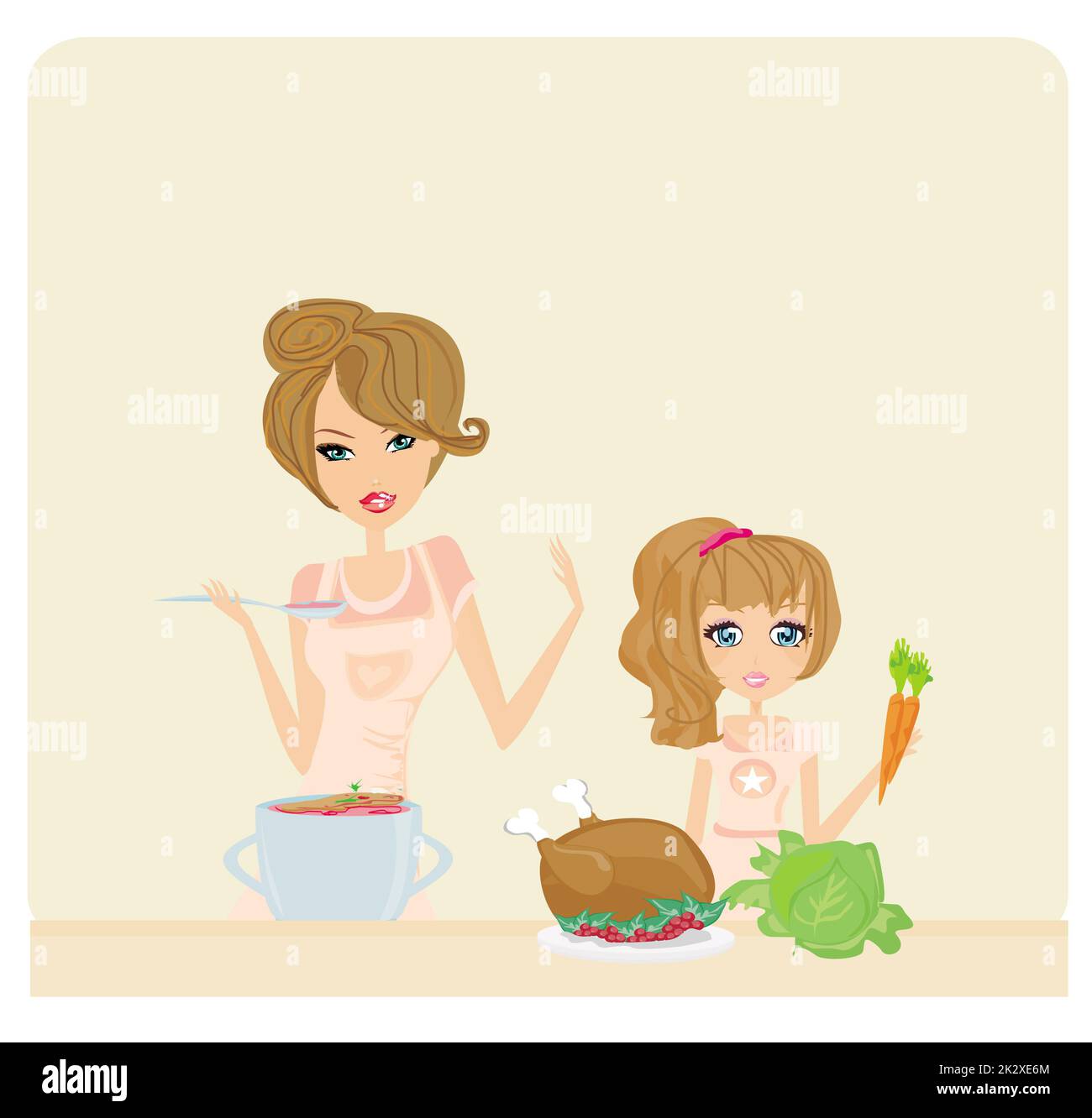 Cheerful mother child in Cut Out Stock Images & Pictures - Alamy