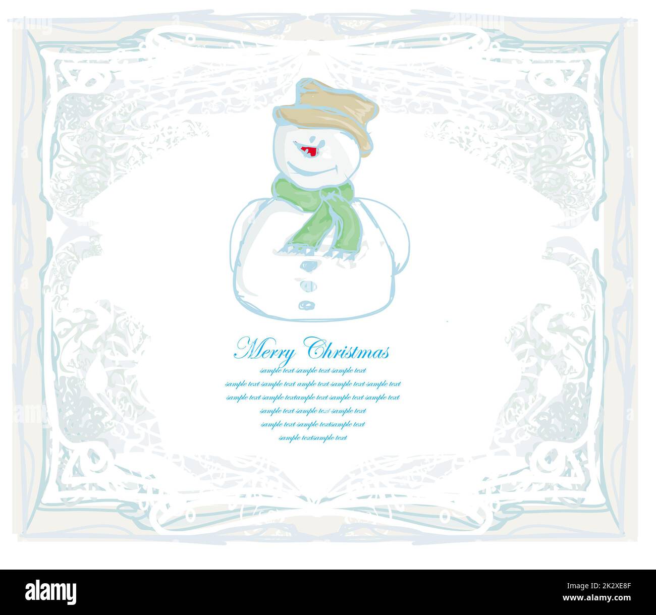 Happy snowman cartoon hi-res stock photography and images - Alamy