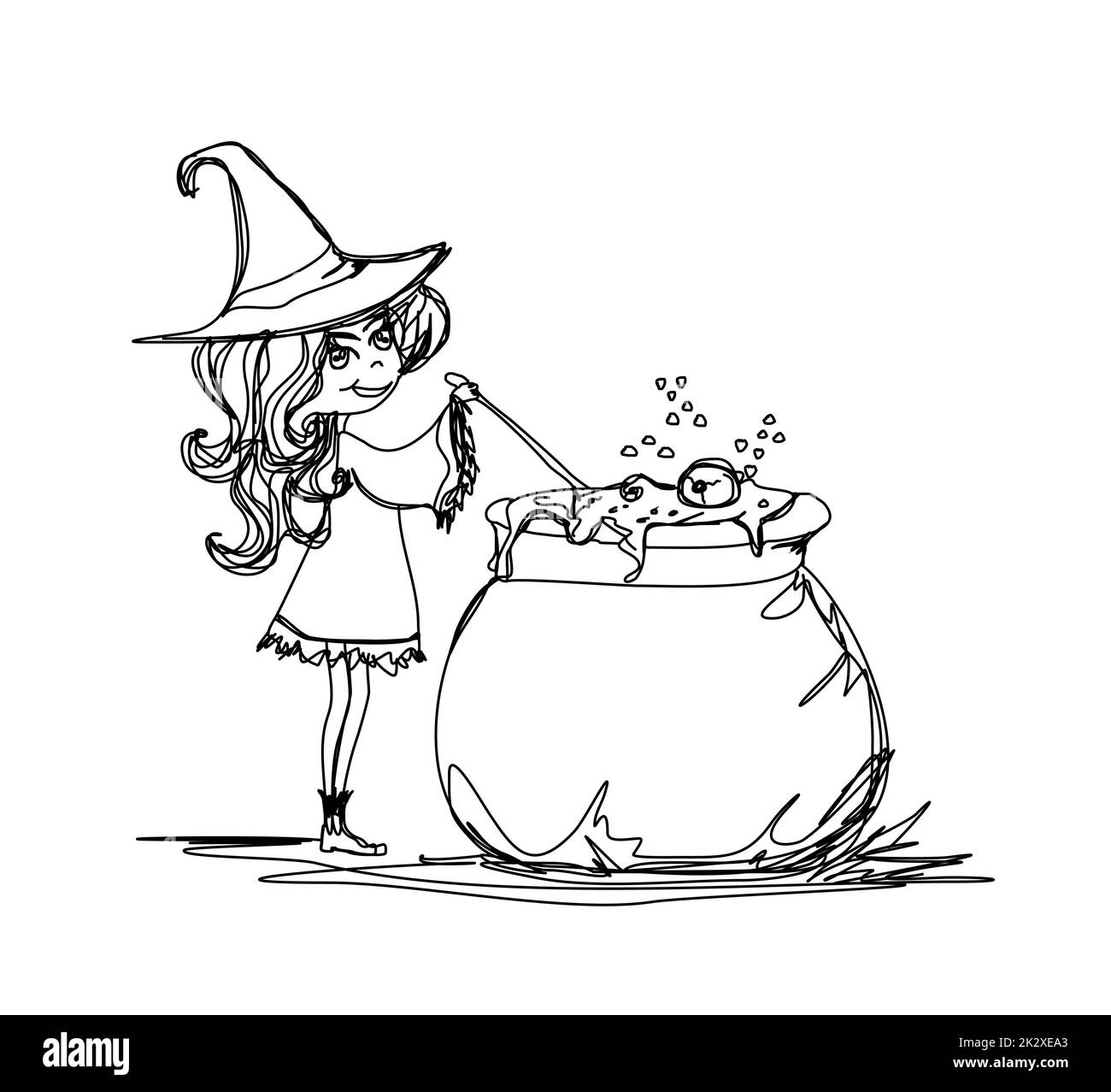 Happy halloween witch pumpkin Black and White Stock Photos & Images - Alamy