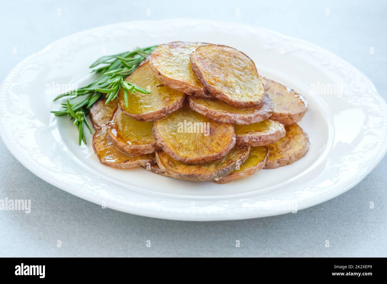 Plate fried potatoes sweet hi-res stock photography and images - Alamy