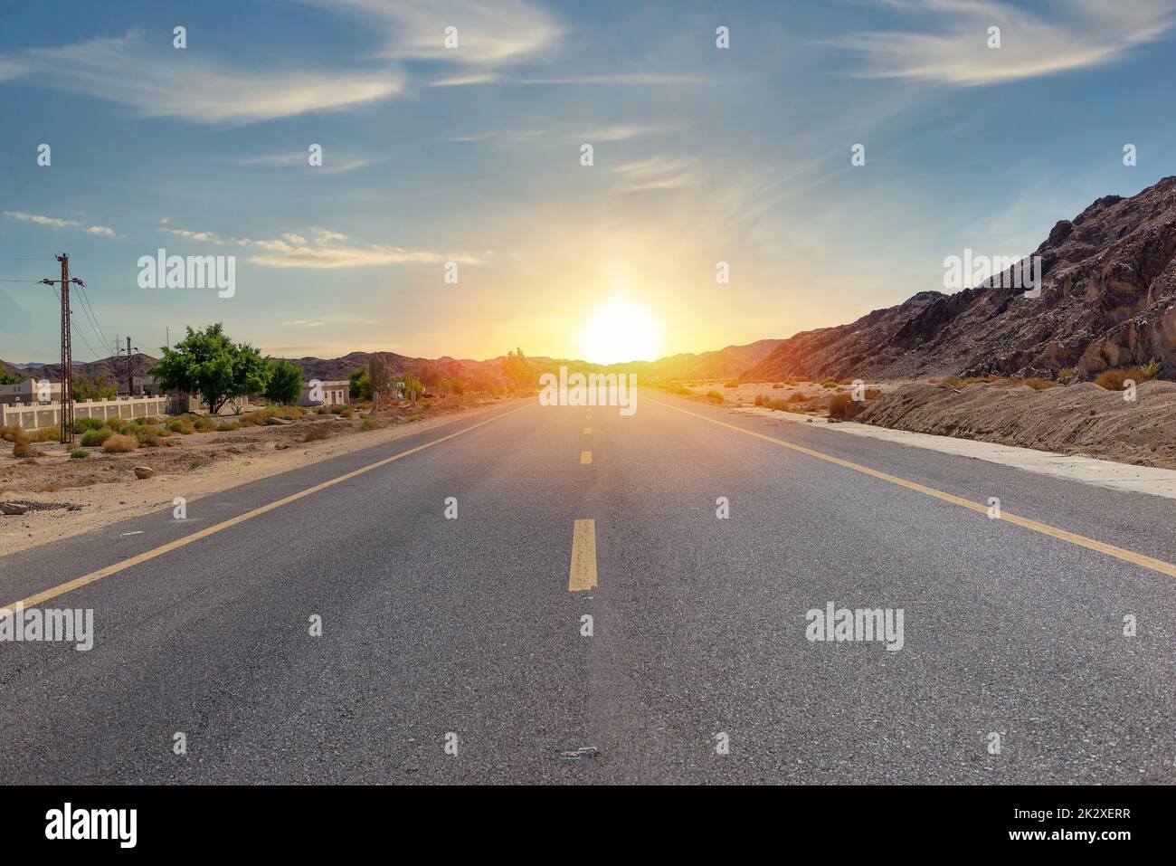 Sun route road hi-res stock photography and images - Alamy