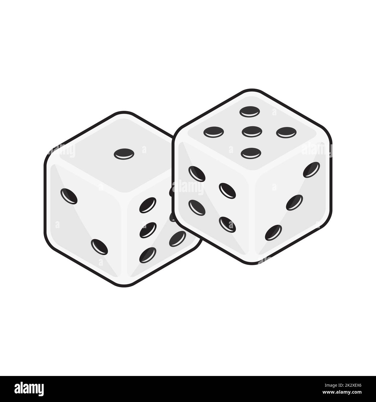 Playing dice illustration hi-res stock photography and images - Alamy