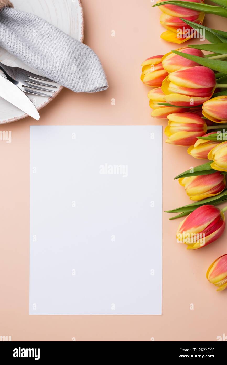 Top view festive cutlery hi-res stock photography and images - Alamy