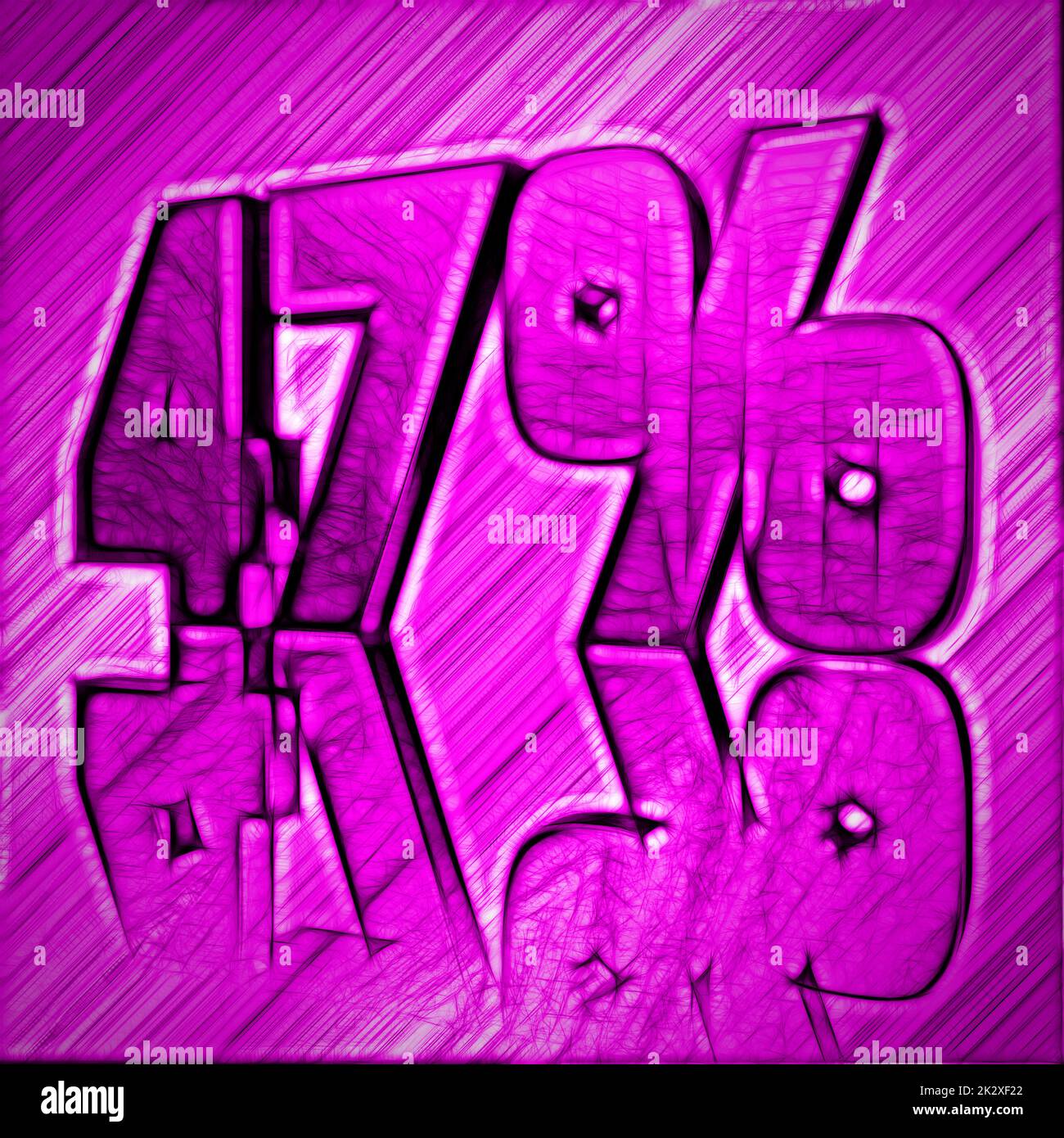 47%, 47 percent as a 3D illustration, 3D rendering Stock Photo - Alamy