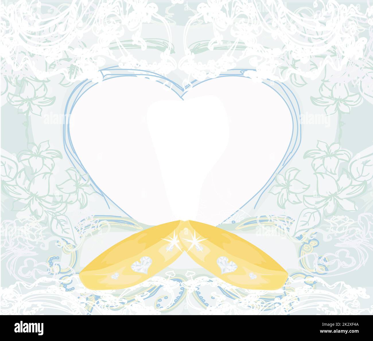 wedding Invitation card with rings Stock Photo - Alamy