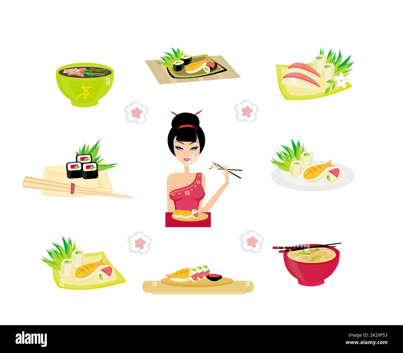 Japanese petals Cut Out Stock Images & Pictures - Alamy