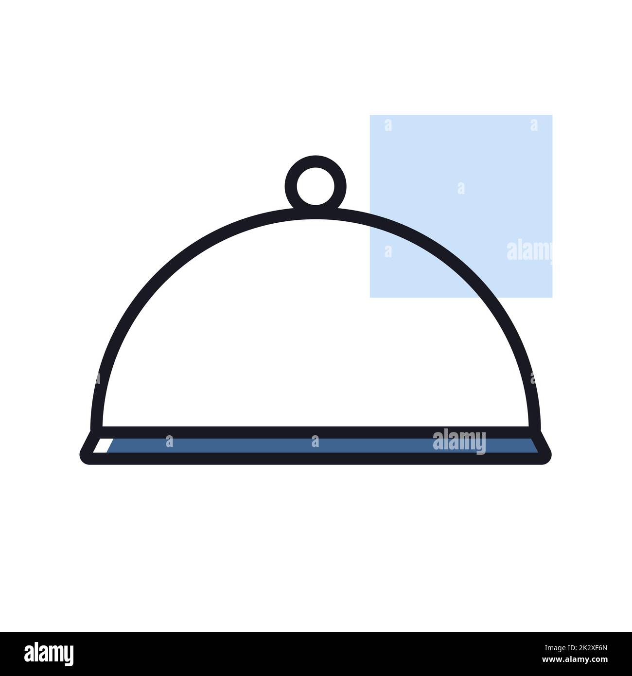 Cloche, food tray vector icon. Kitchen appliance Stock Photo - Alamy