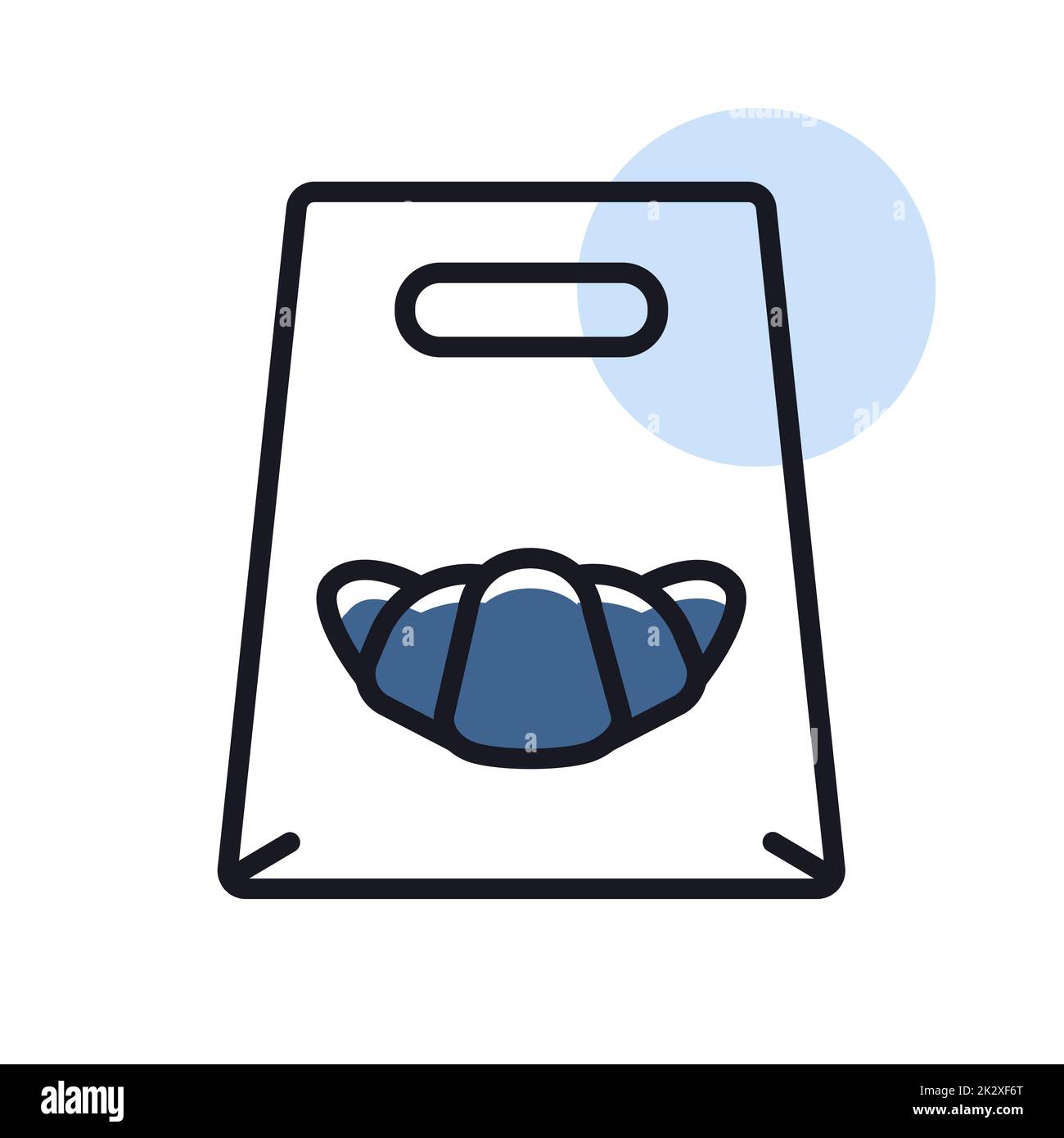Fast food delivery take away paper bag icon Stock Photo - Alamy
