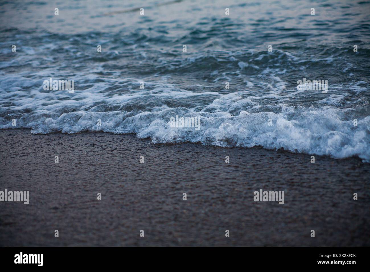 sea wave is swashing on to beach Stock Photo - Alamy