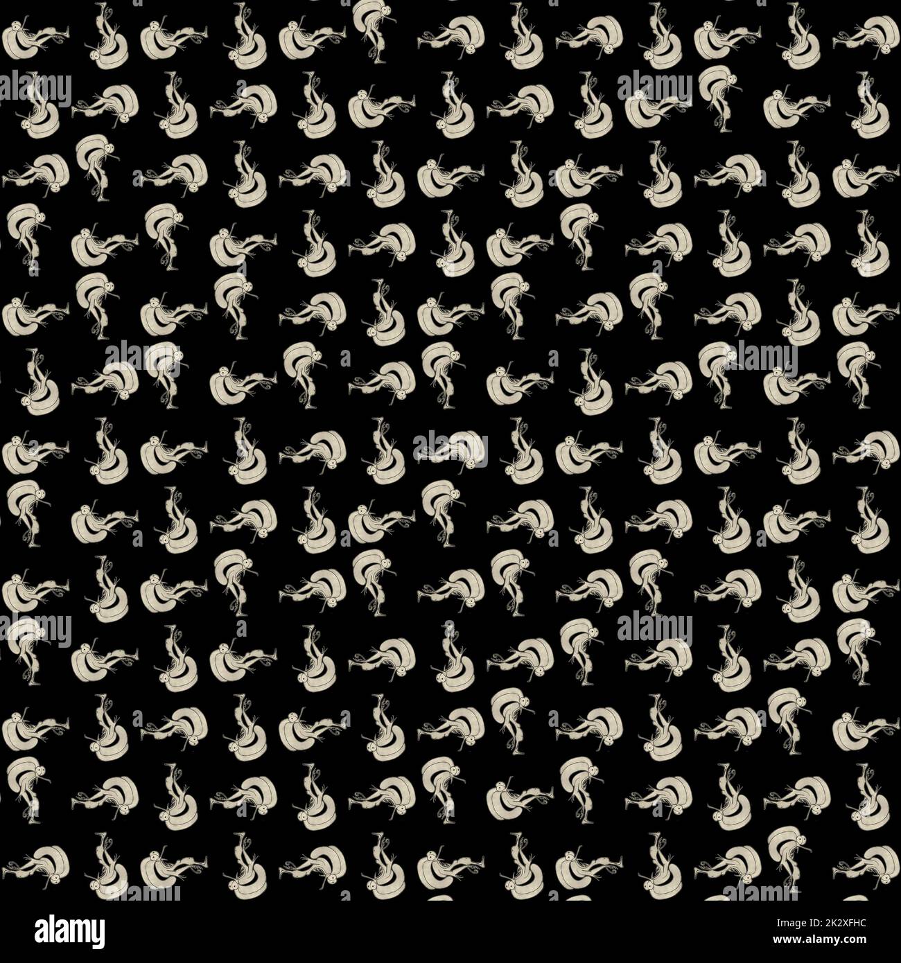 Crazy Monster Drawing Motif Pattern Stock Photo - Alamy