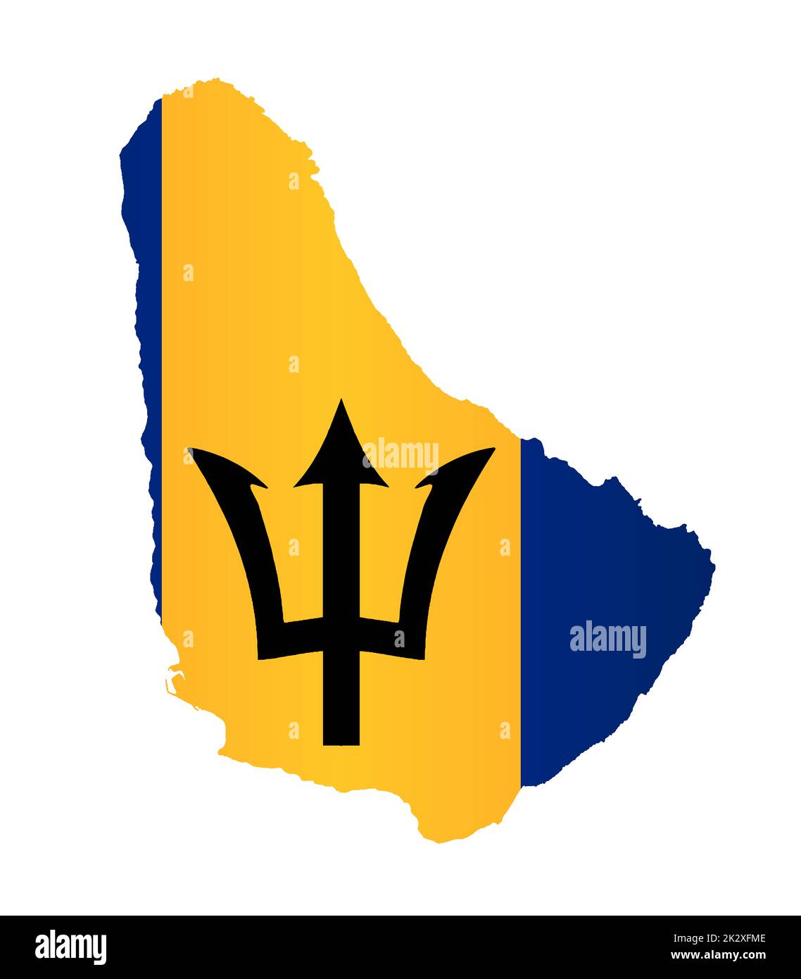 Barbados country flag in Cut Out Stock Images & Pictures - Alamy