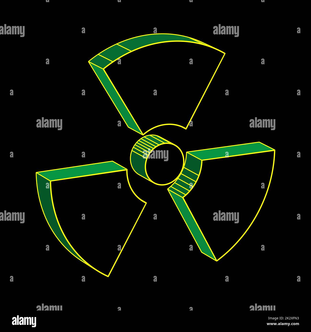 Caution Radioactive 3D Sign Stock Photo - Alamy