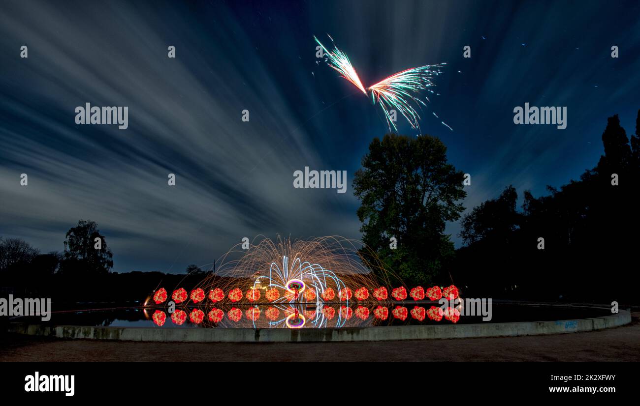 Swinging fire ball hi-res stock photography and images - Alamy