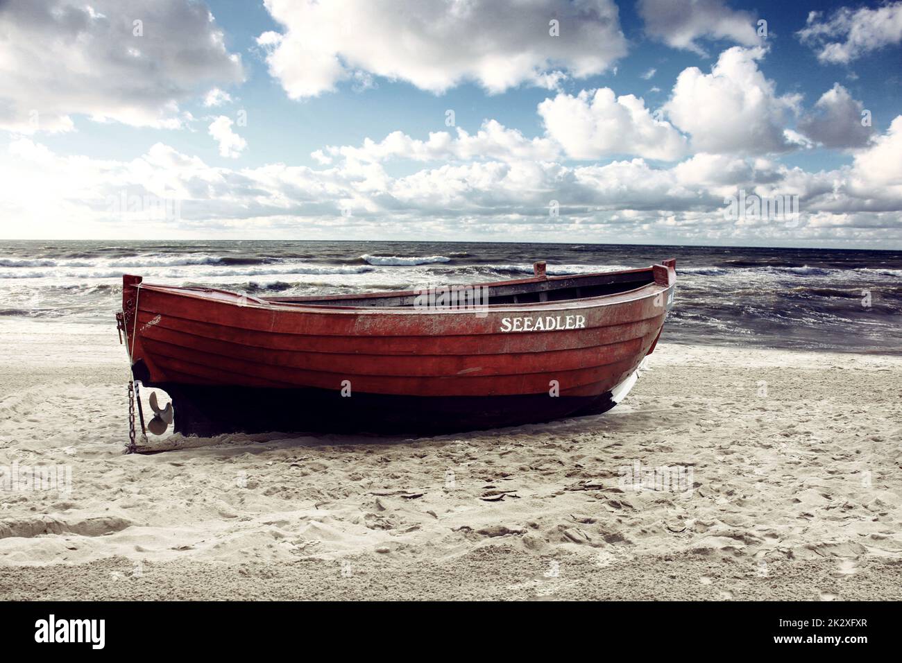 Stormy baltic sea and beach with coastal dunes Stock Photo - Alamy
