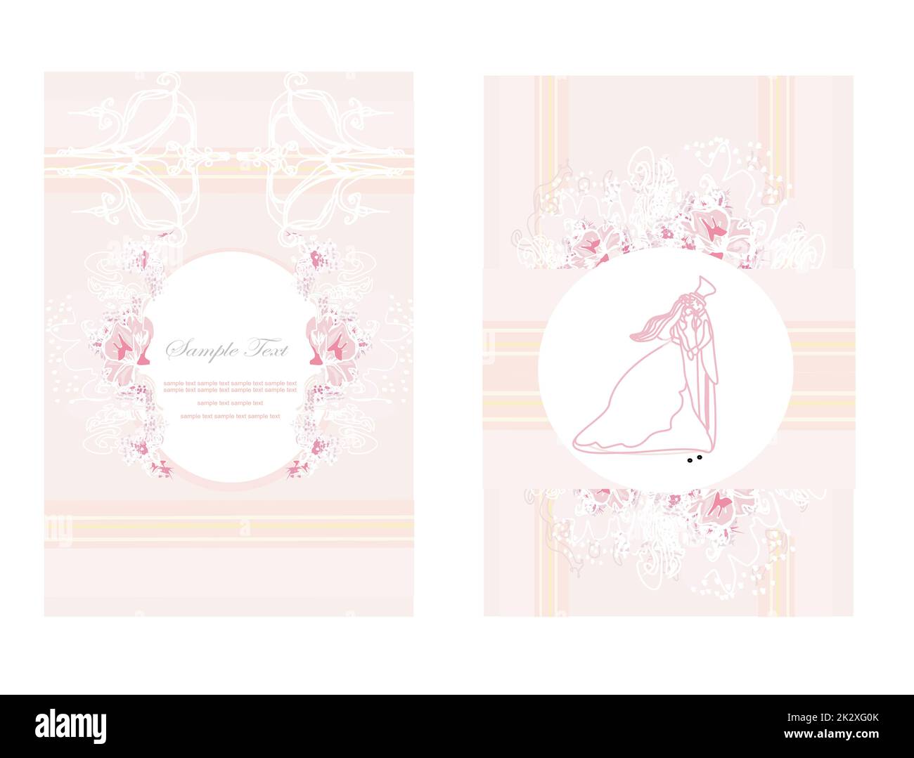 wedding dancing couple on abstract background card Stock Photo - Alamy