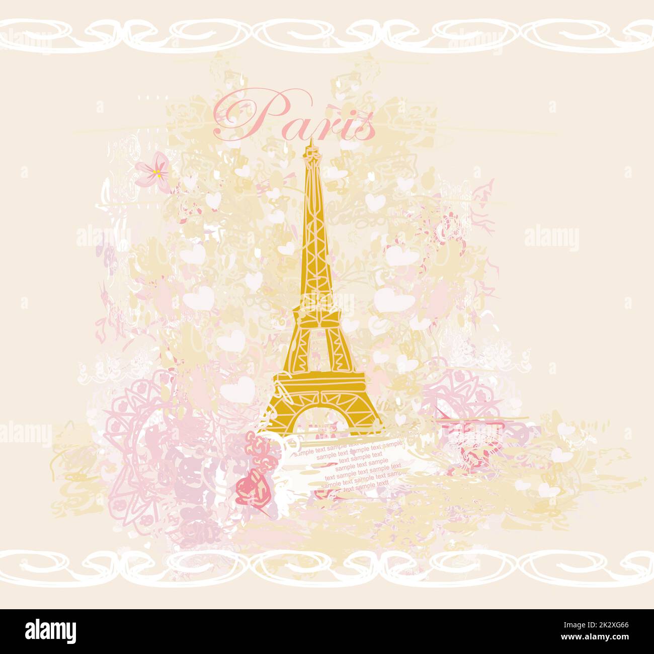 Eiffel tower card hi-res stock photography and images - Alamy