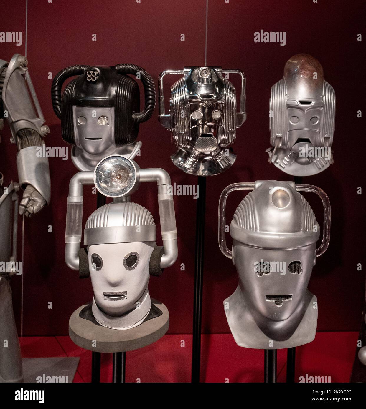 The different designs of Cyberman from " Dr Who" during the Wonders of ...