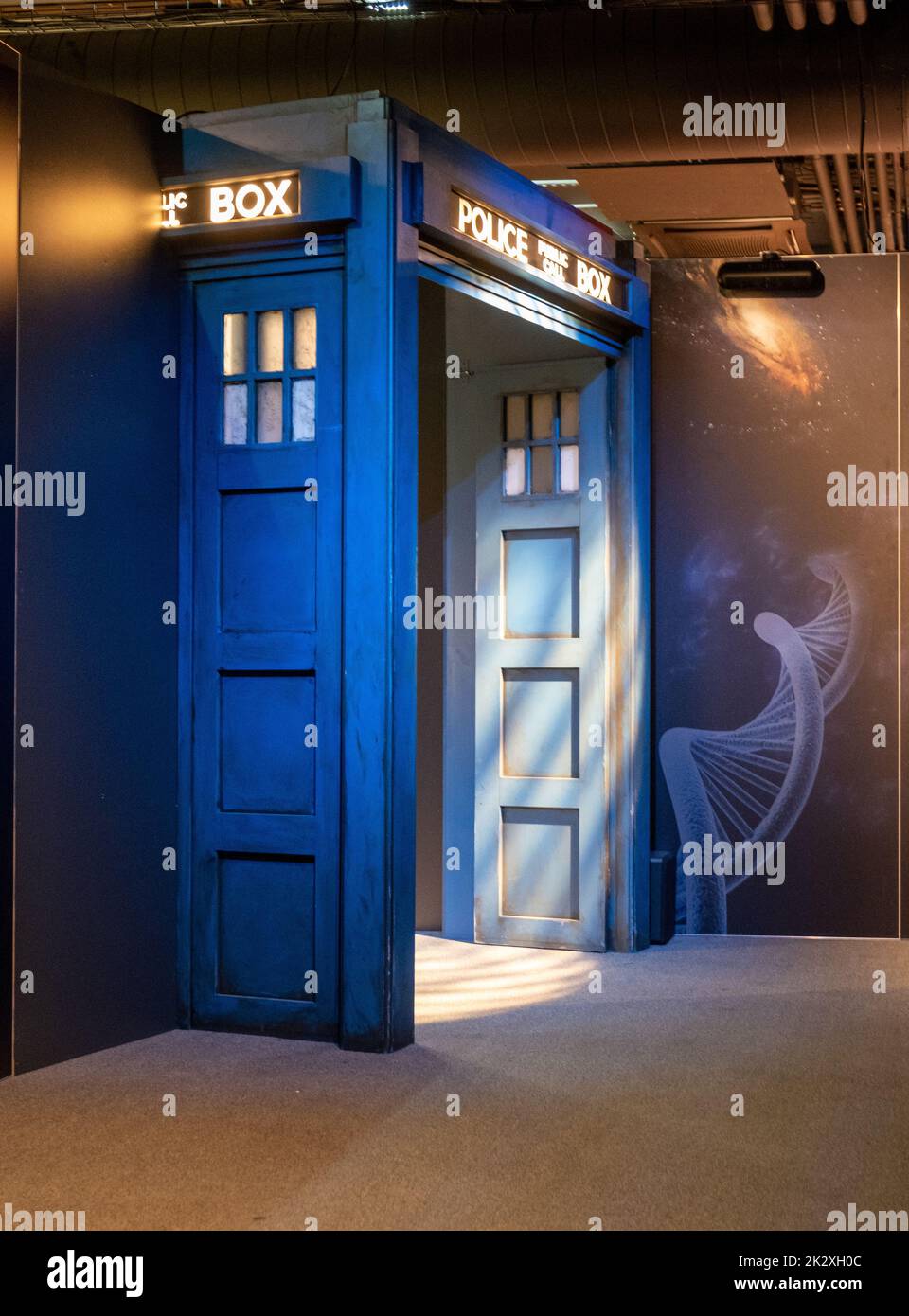 The Tardis from "Dr. Who" in Liverpool World museum during the Wonders ...