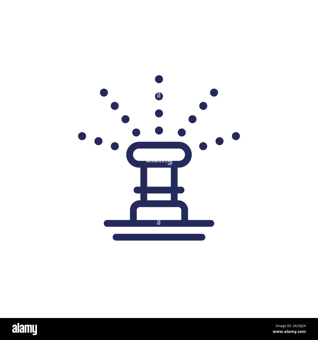 water sprinkler, irrigation system icon on white Stock Vector Image ...