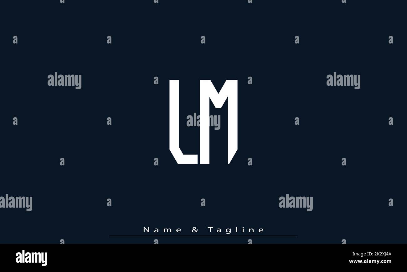 Lm minimal logo Stock Vector Images - Alamy