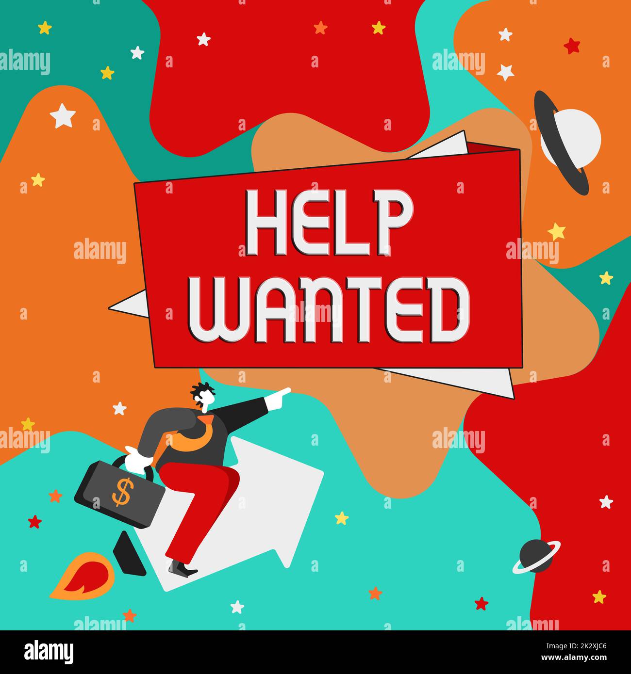 Text sign showing Help Wanted. Business idea advertisement placed in ...
