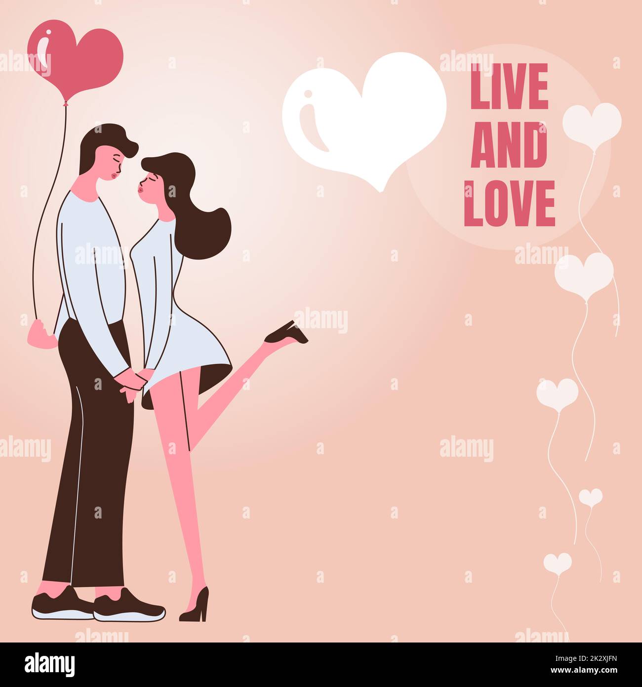 Inspiration showing sign LIVE AND LOVE. Concept meaning Couple in love ...