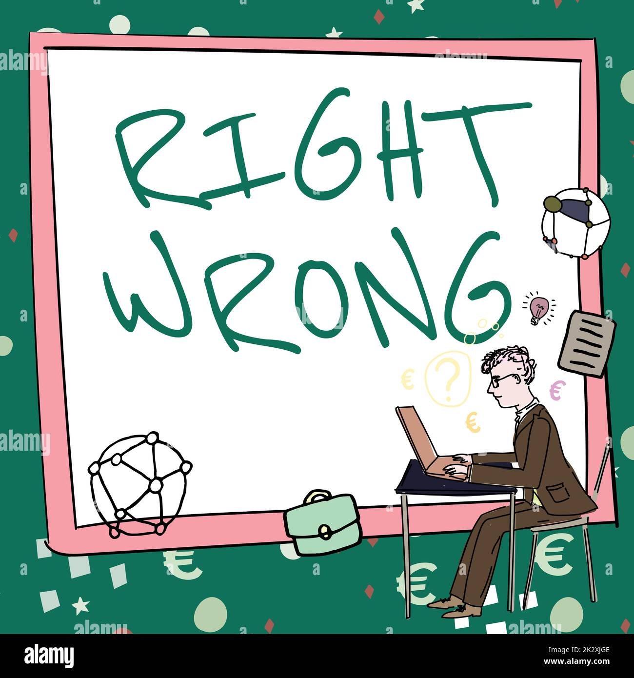 Inspiration showing sign Right Wrong. Conceptual photo choose between ...