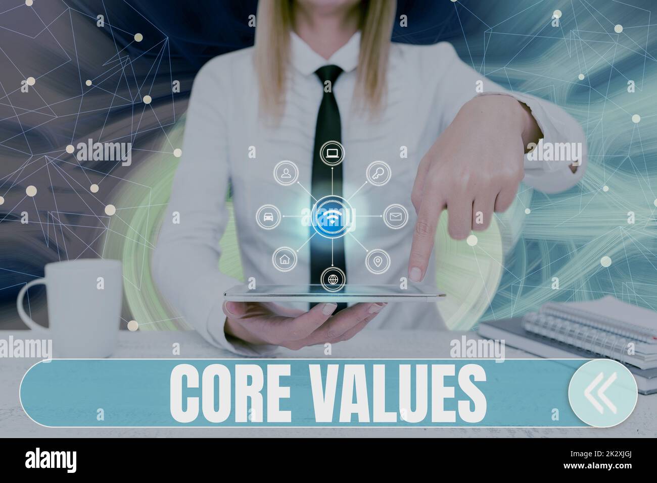 Conceptual caption Core Values. Concept meaning belief person or ...