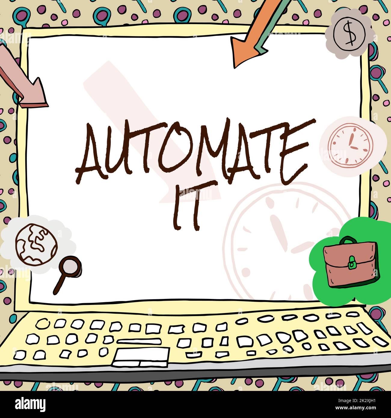Text caption presenting Automate It. Concept meaning convert process or ...