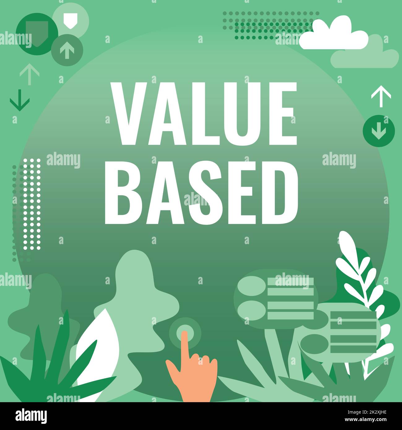 Text sign showing Value Based. Business concept Considering the product ...