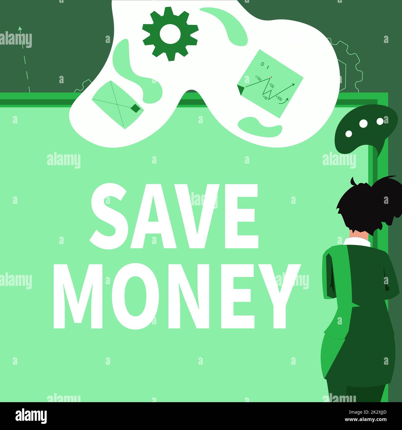 Hand writing sign Save Money. Business showcase store some of your cash ...