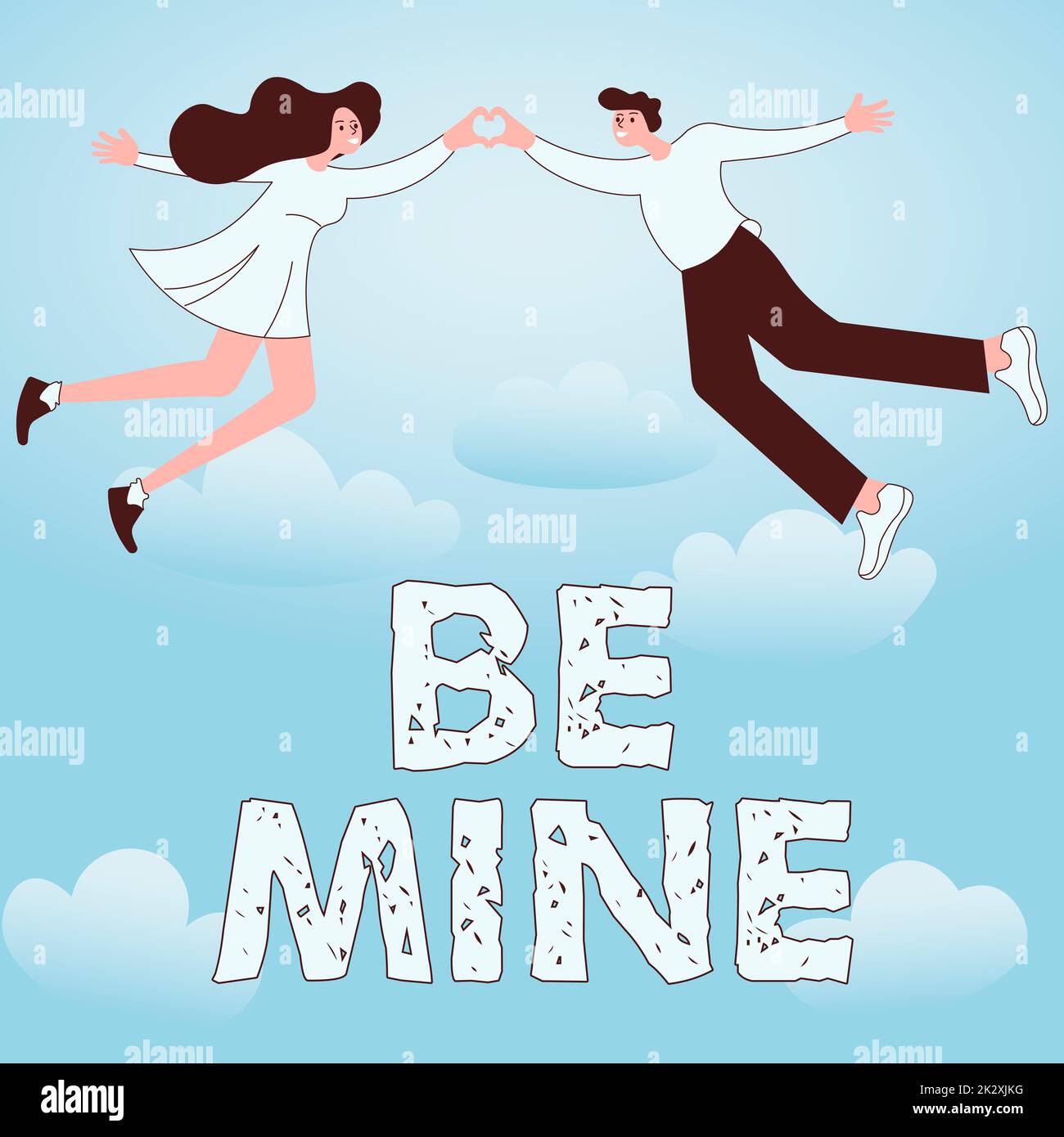 Hand writing sign BE MINE. Business approach Asking someone to be their ...