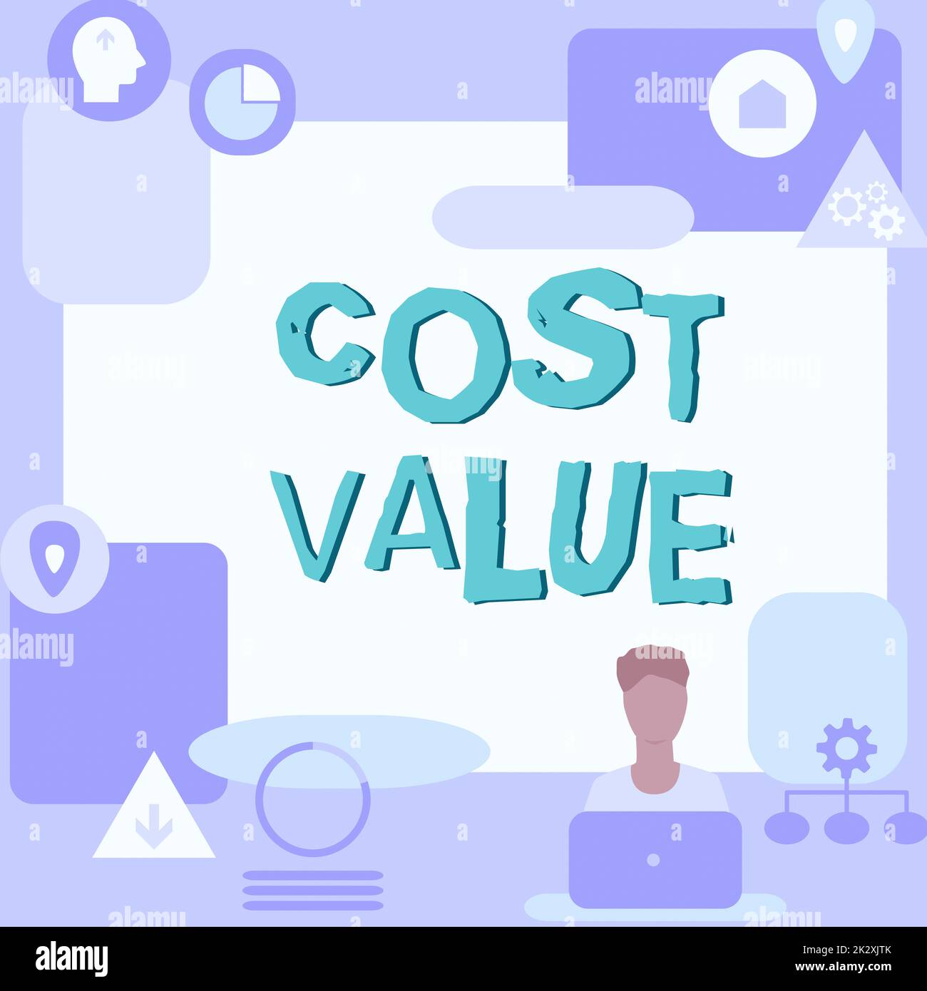 Text caption presenting Cost Value. Business overview The amount that ...