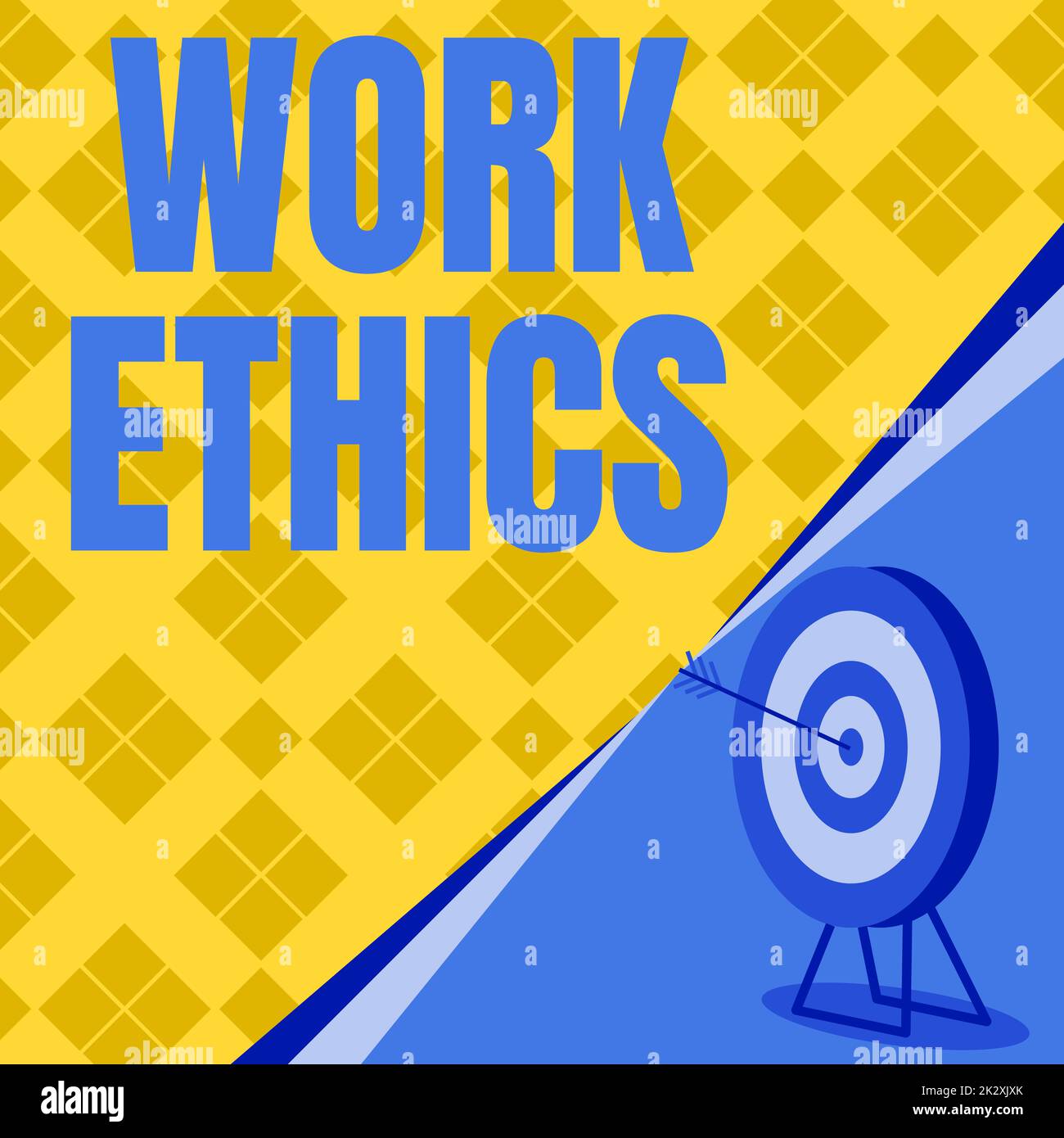 Text showing inspiration Work Ethics. Word Written on A set of values ...