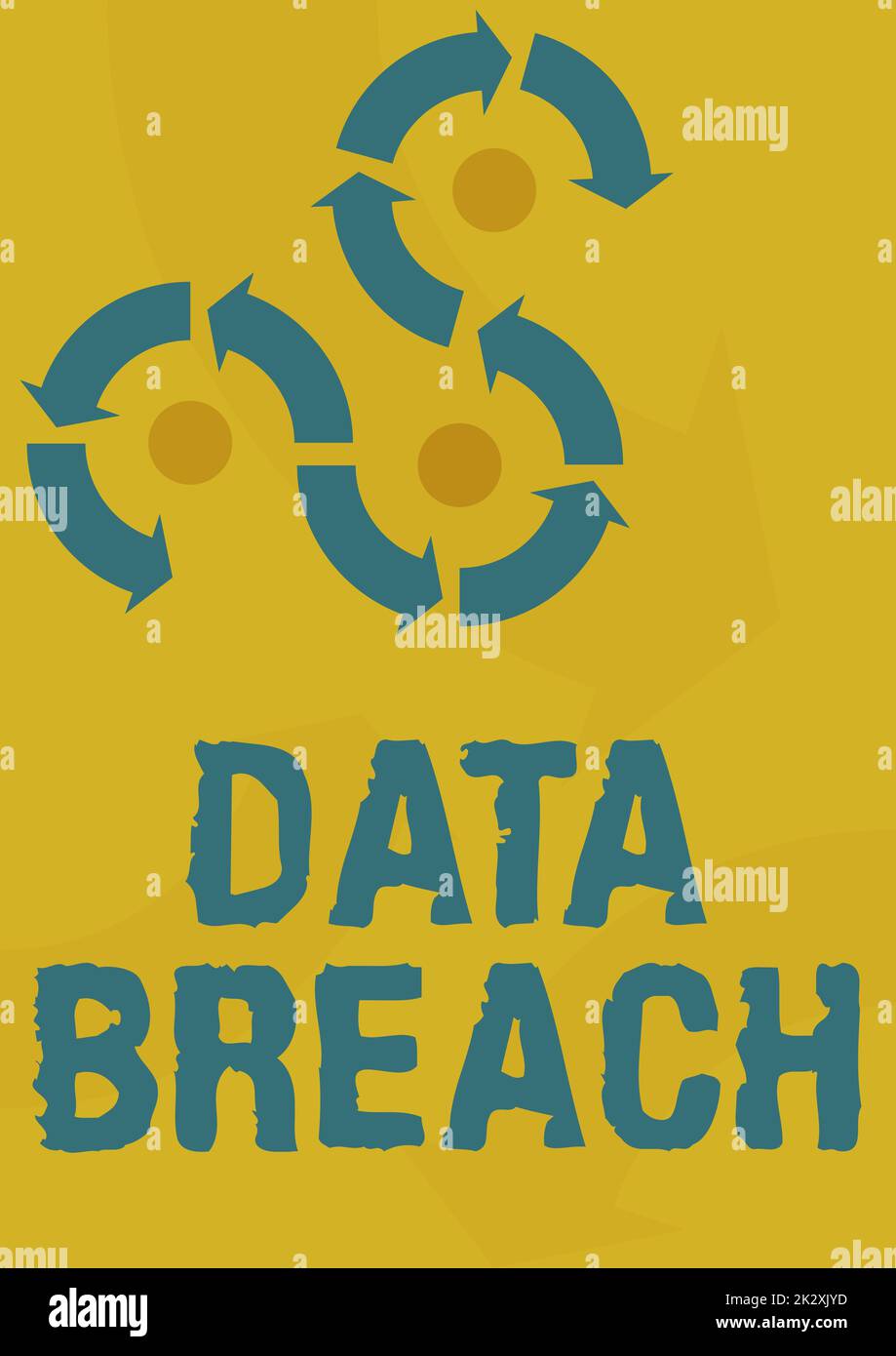 Writing displaying text Data Breach. Concept meaning security incident ...